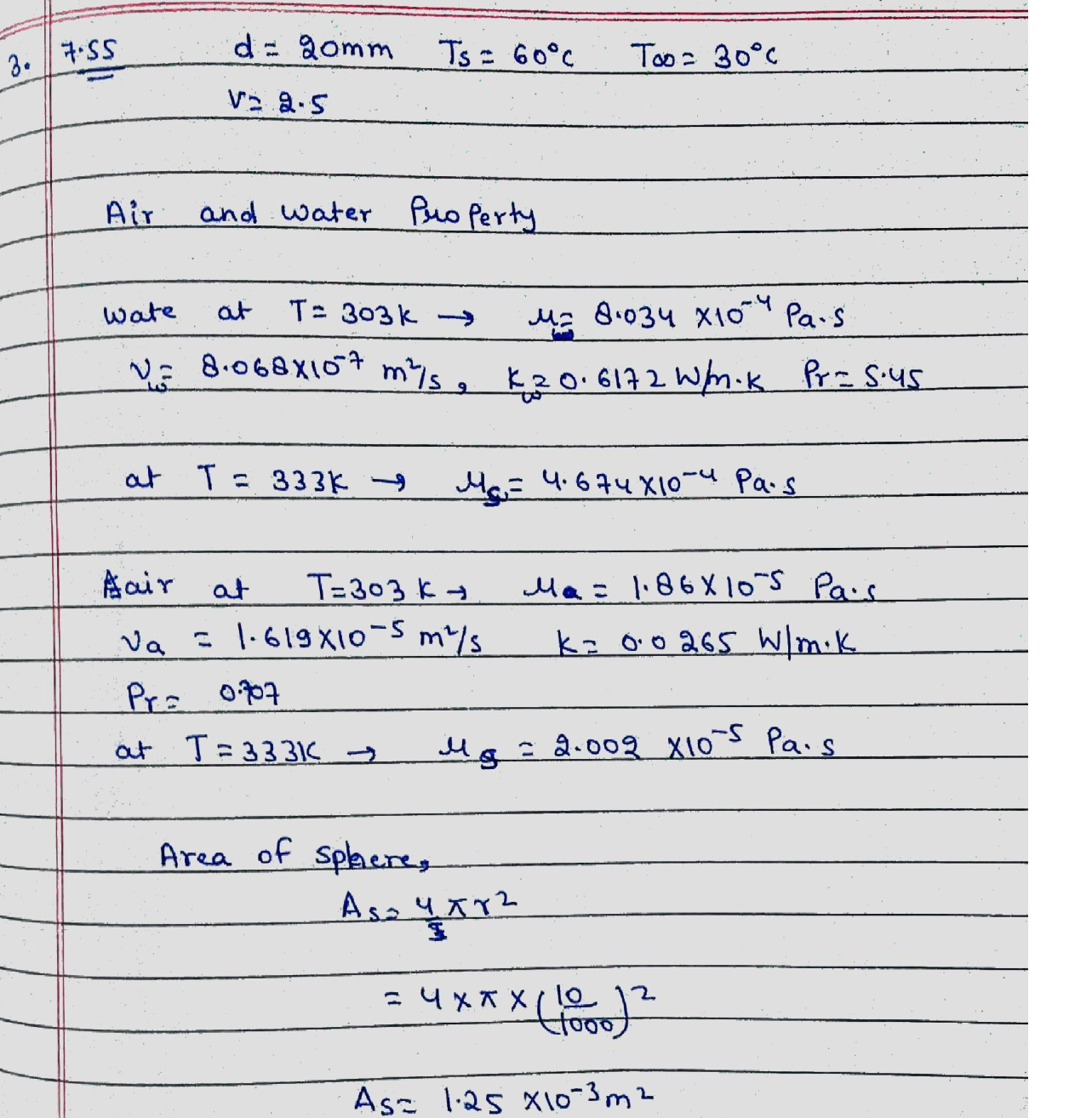 Solved: 7.55 Consider a sphere with a diameter of 20 mm and a surface ... Solved: 7.55 Consider a sphere with a diameter of 20 mm and a surface ...