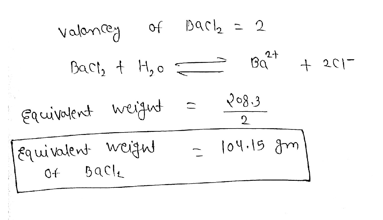 Solved: Determine the equivalent weights of the following materials in ...