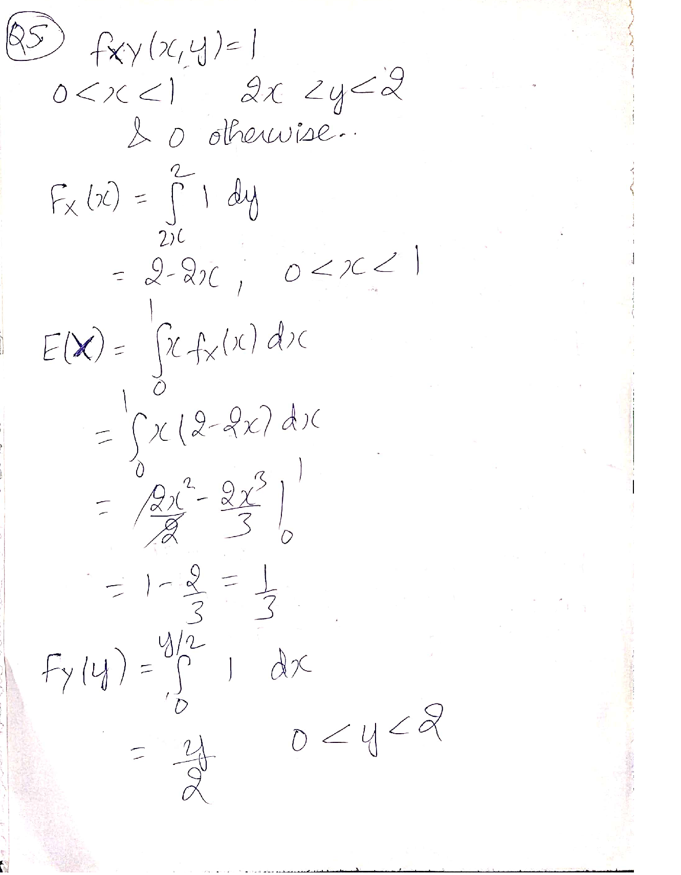 Solved 5 The Continuous Random Variables X And Y Have Joint Density Functio Tutorbin