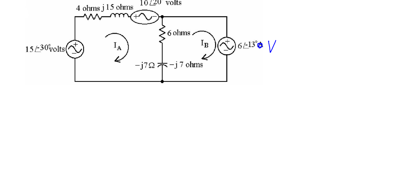 Solved: 7) Use mesh analysis to find the mesh current IA for the ... Solved: 7) Use mesh analysis to find the mesh current IA for the ...