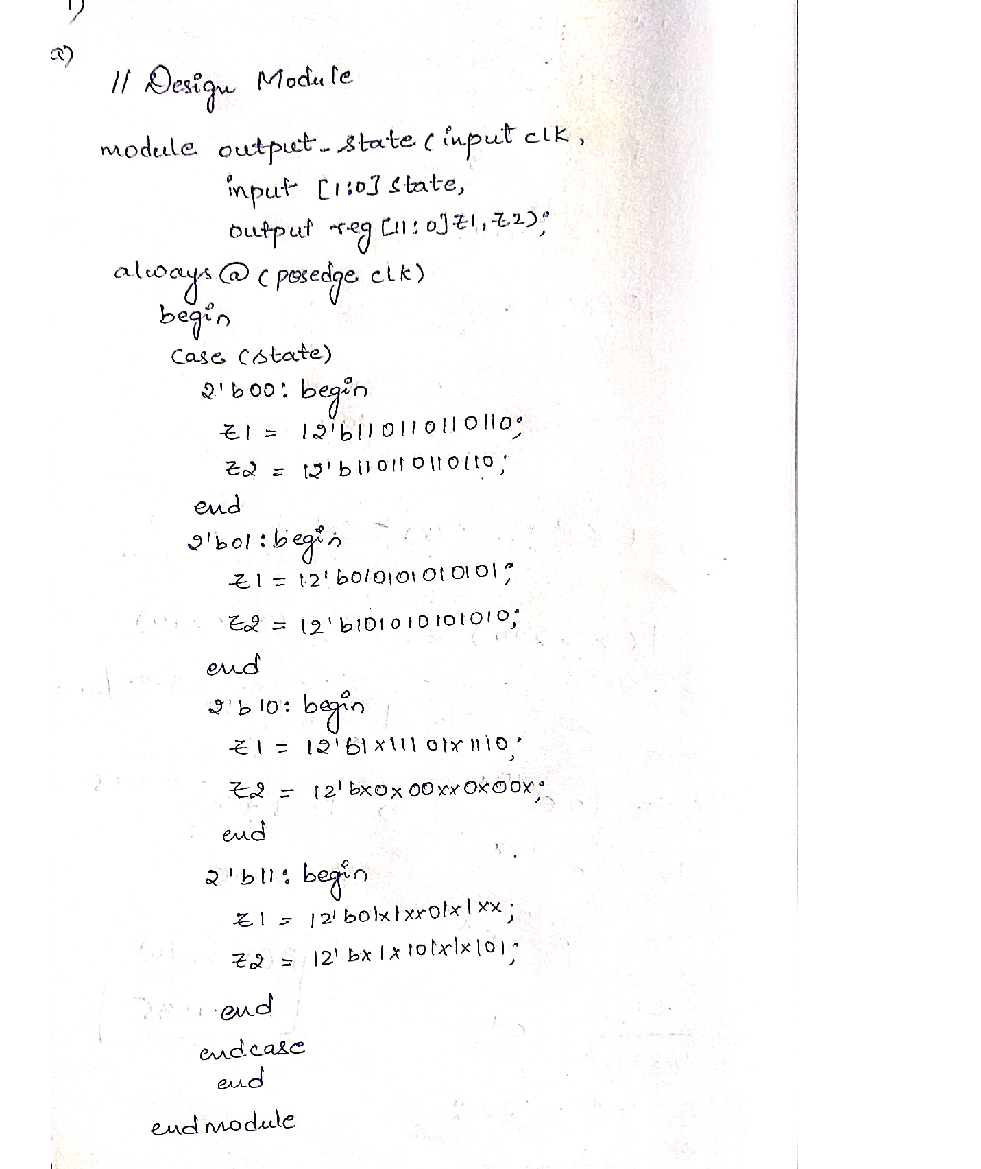 Solved Implement In Functional Level Verilog A State Machine That Will Gener Tutorbin
