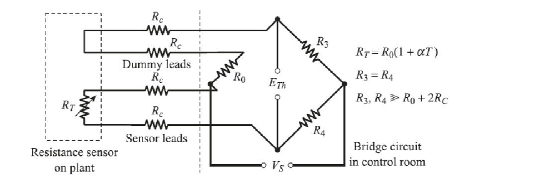 Solved: (4) The figure below shows a four-lead bridge circuit commonly found - TutorBin