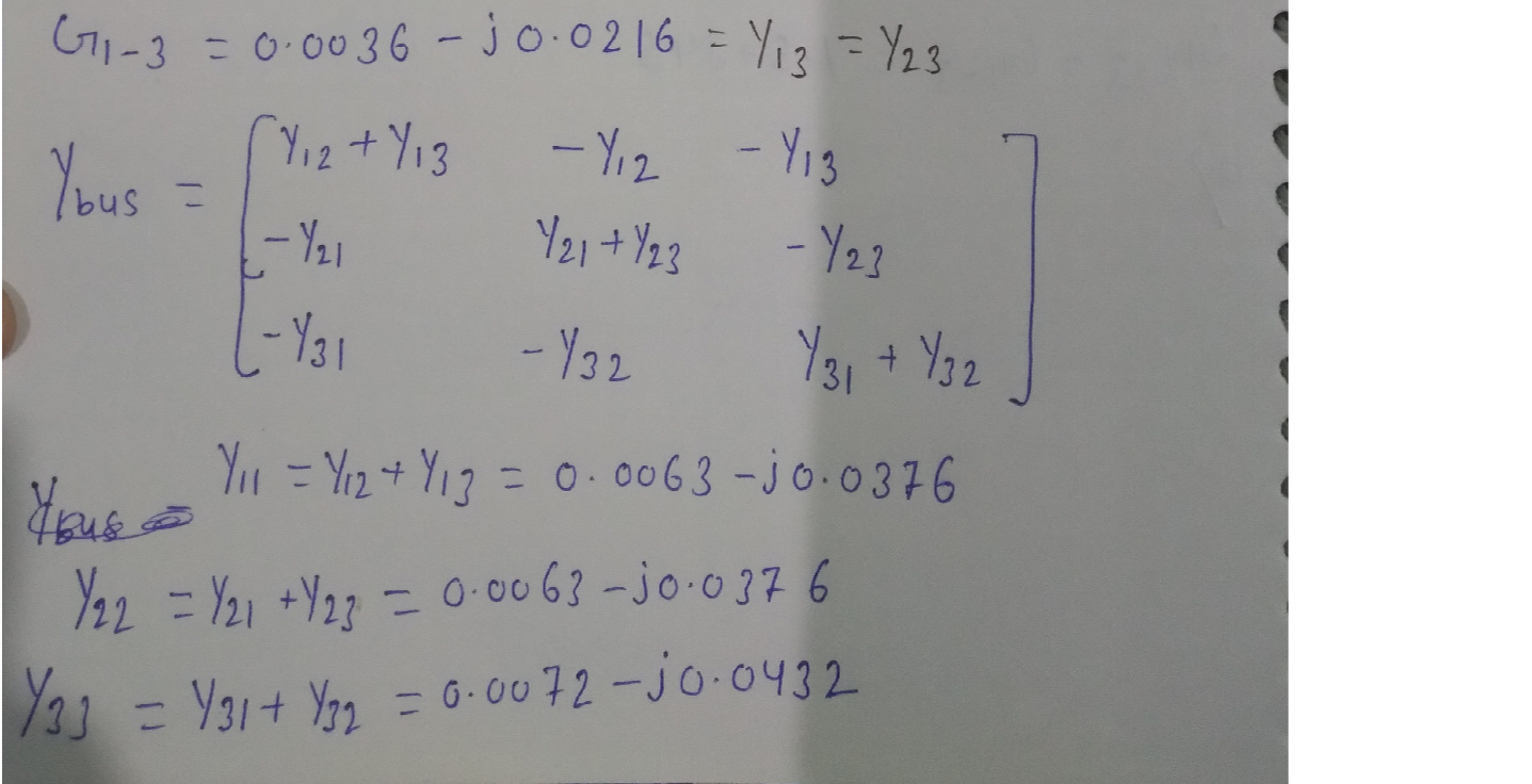 Solved: A 3-bus power system is shown below. The three busses are connected t - TutorBin
