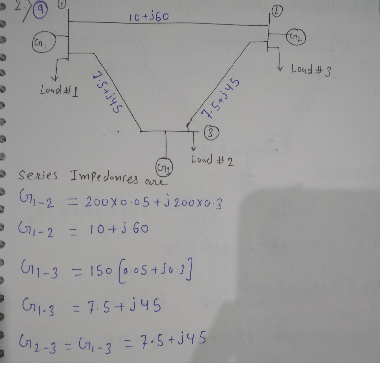 Solved: A 3-bus power system is shown below. The three busses are connected t - TutorBin