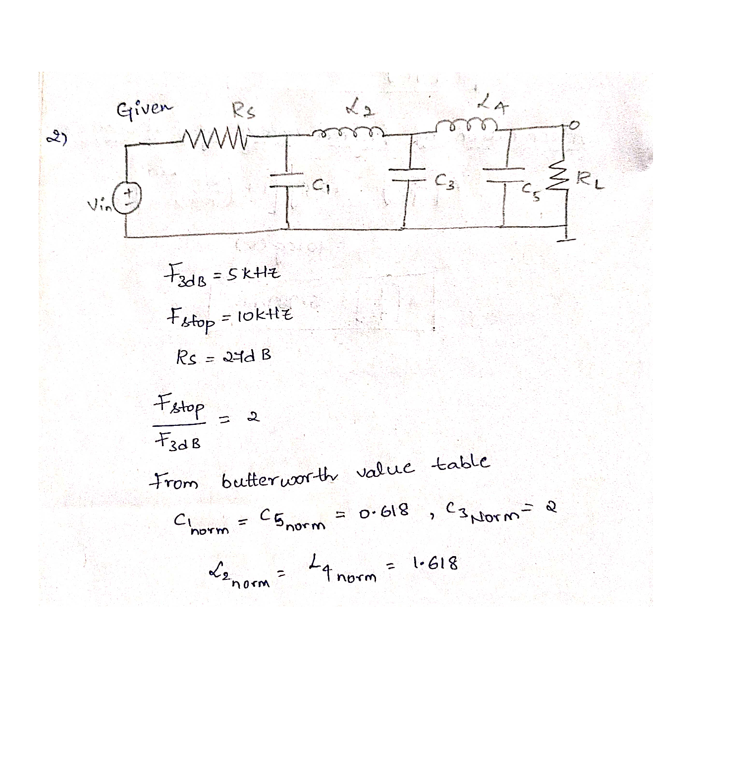Solved: 2. (10 pt) Design a cascading LC low-pass filter with maximally ...