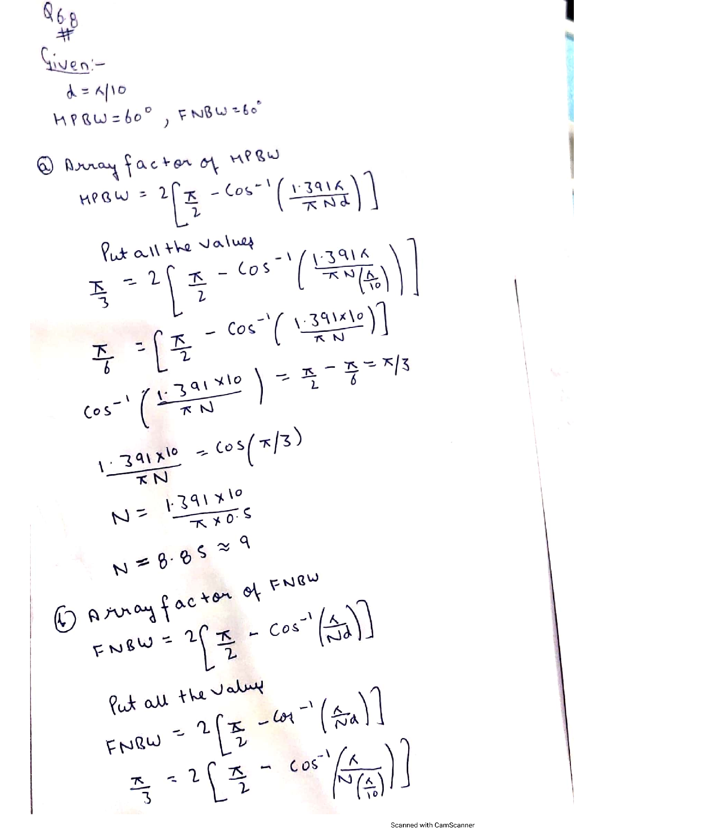Solved: Design a uniform broadside linear array of N elements placed along th - TutorBin