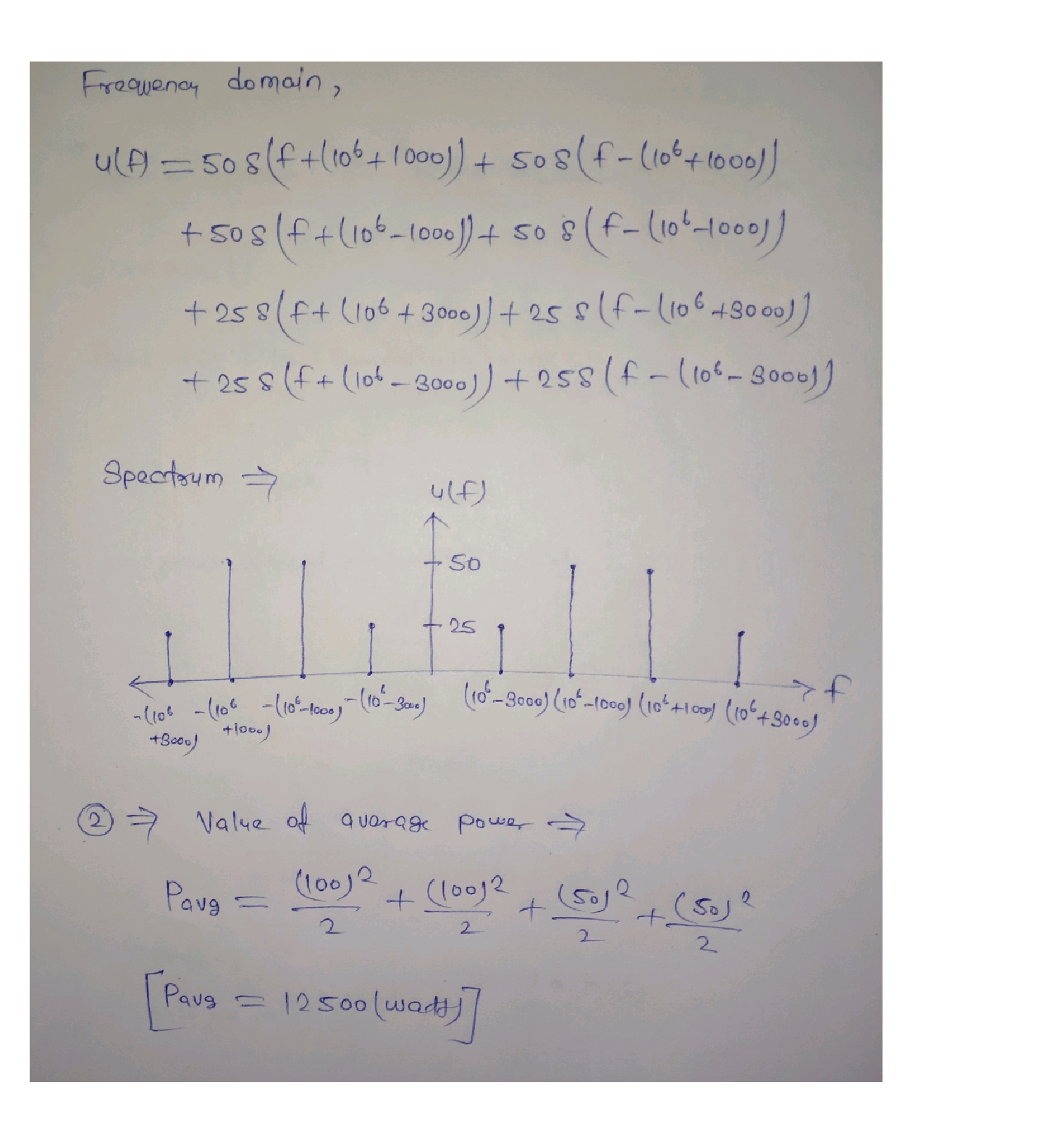 Solved: A DSB-SC AM signal is modulated by the signal m(t)=2 \cos 2000 ... Solved: A DSB-SC AM signal is modulated by the signal m(t)=2 \cos 2000 ...