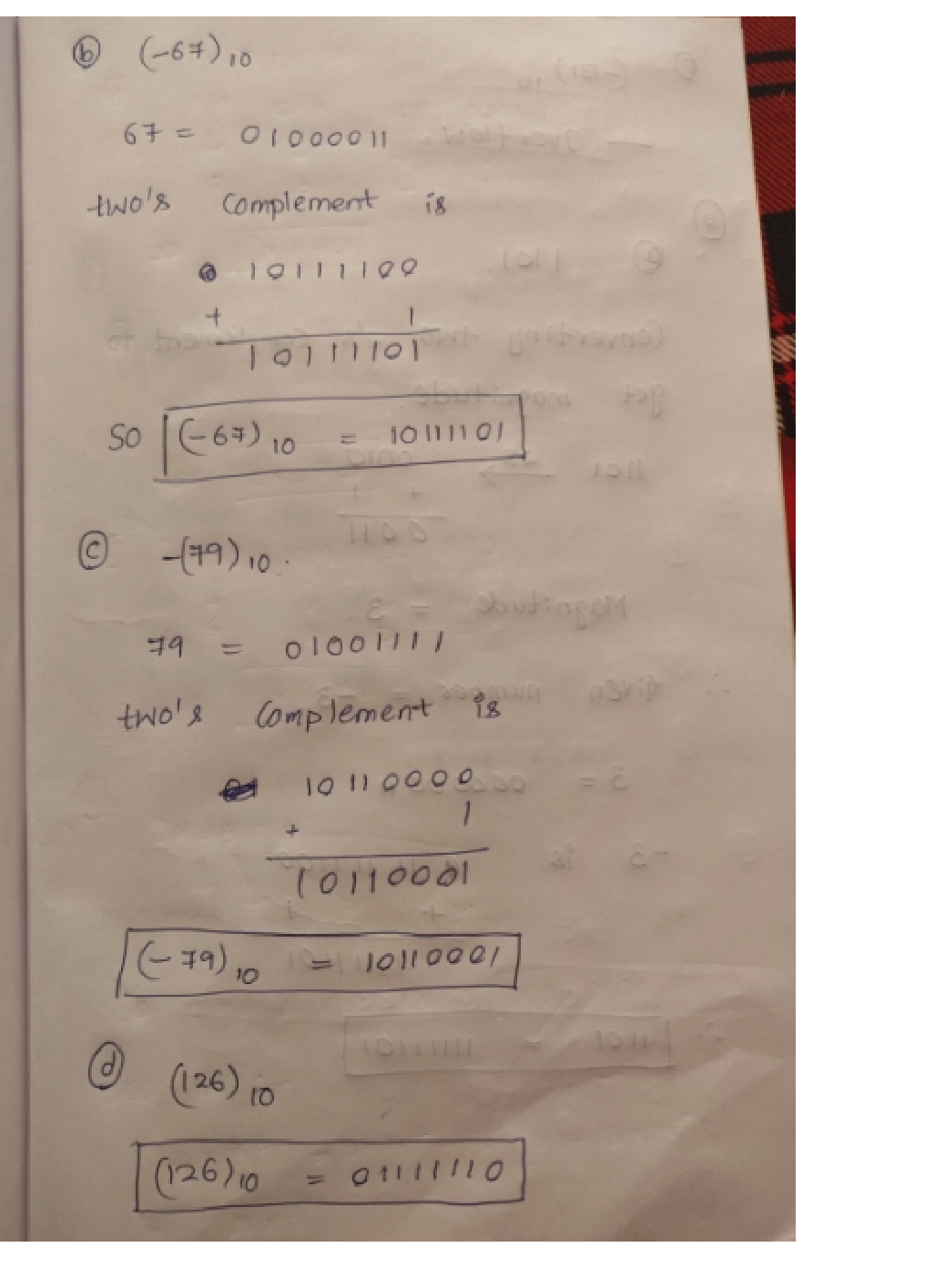 Solved 1 Convert The Following Decimal Numbers Into 8 Bit Twos