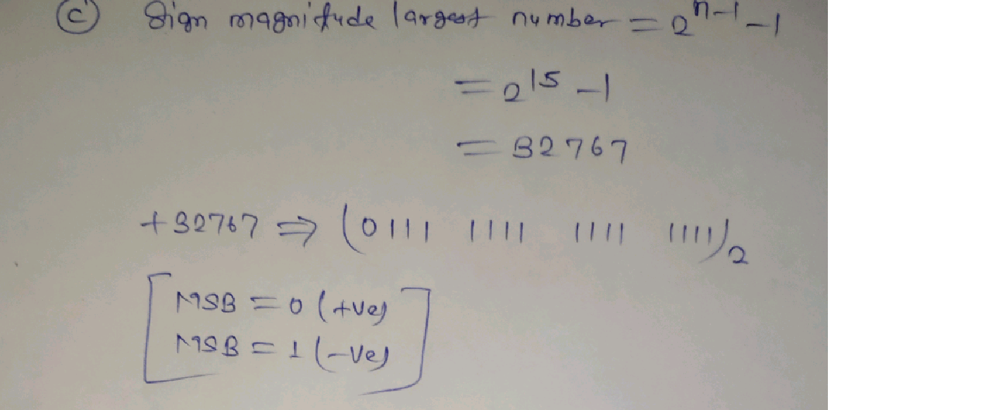 Solved 4 Wha s The Largest 16 bit Binary Number That Can Be