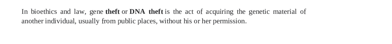 Solved: 25. Give a definition of the offence of "DNA theft". [4 marks ...