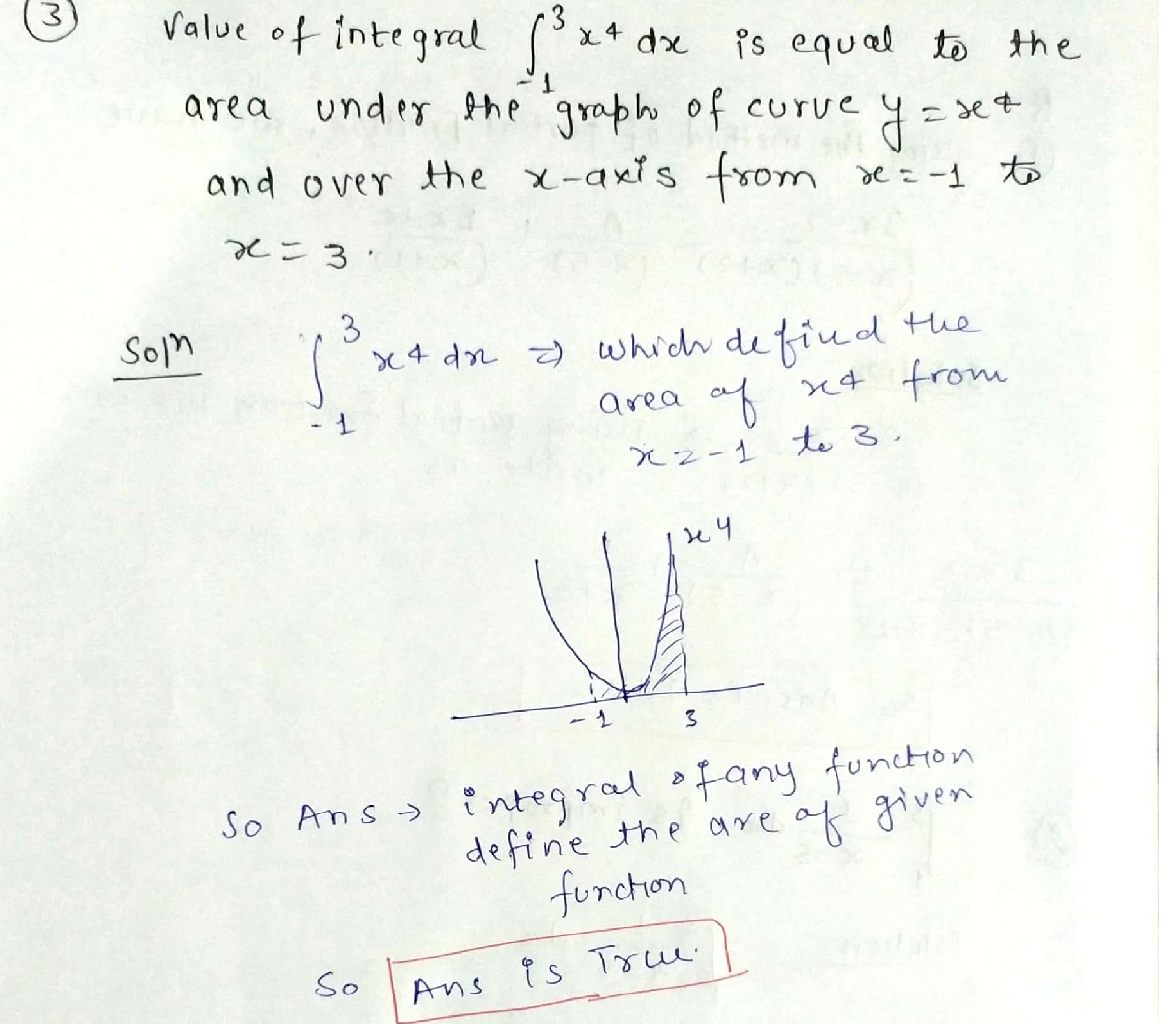 Solved: The value of the integral / x*dx is equal to.4.4the area under ...