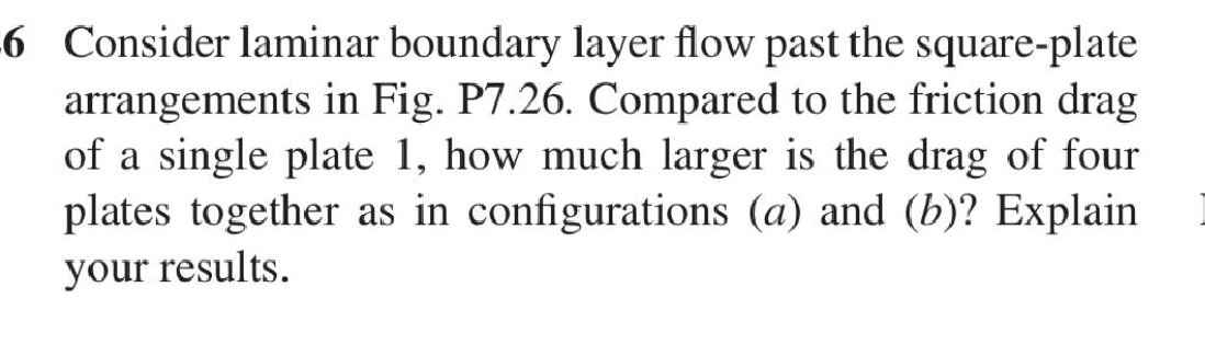 Solved: -6 Consider laminar boundary layer flow past the square-plate arrange - TutorBin