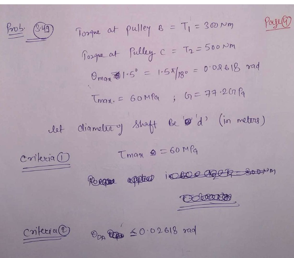 Solved: Two solid steel shafts (G= 77.2 GPa) are connected to a ...