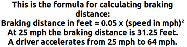 Solved: This is the formula for calculating braking distance:Braking ...